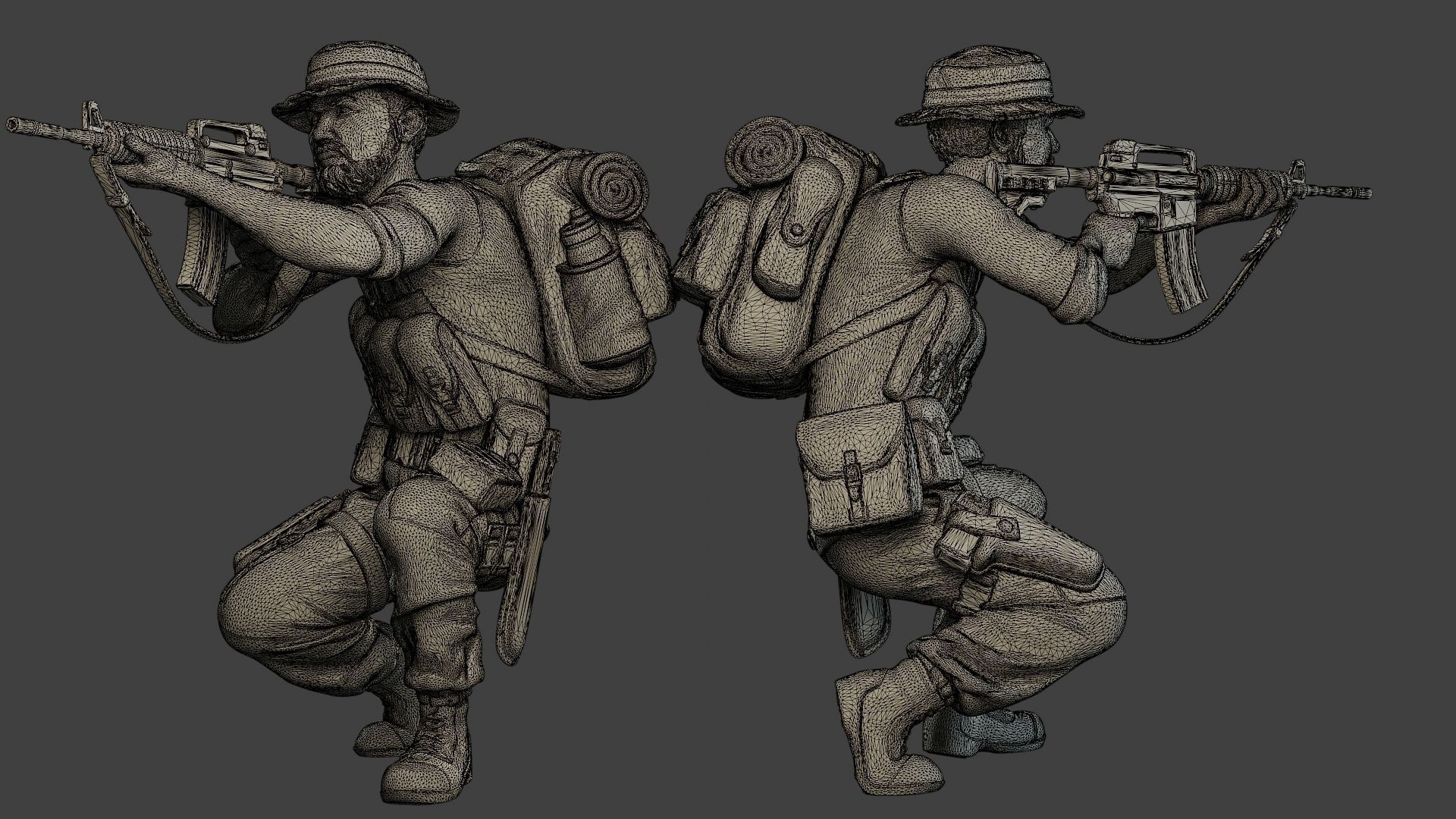 Modern Jungle Soldiers MJS1 Pack 2 3D Model Collection | CGTrader