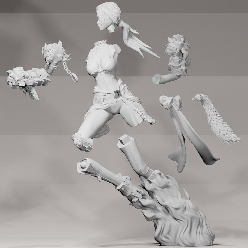 Wolf-clan Brawler 75mm printable gaming miniature 3D model 3D printable ...