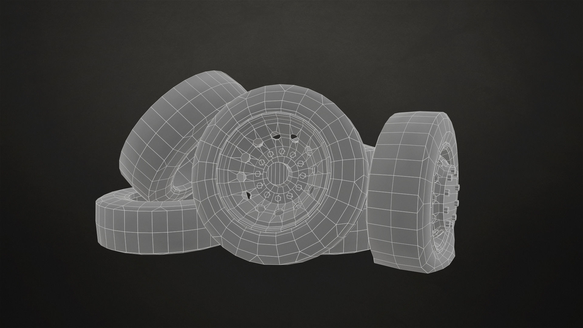 3D model Truck Wheels Rims and Tires VR / AR / low-poly | CGTrader