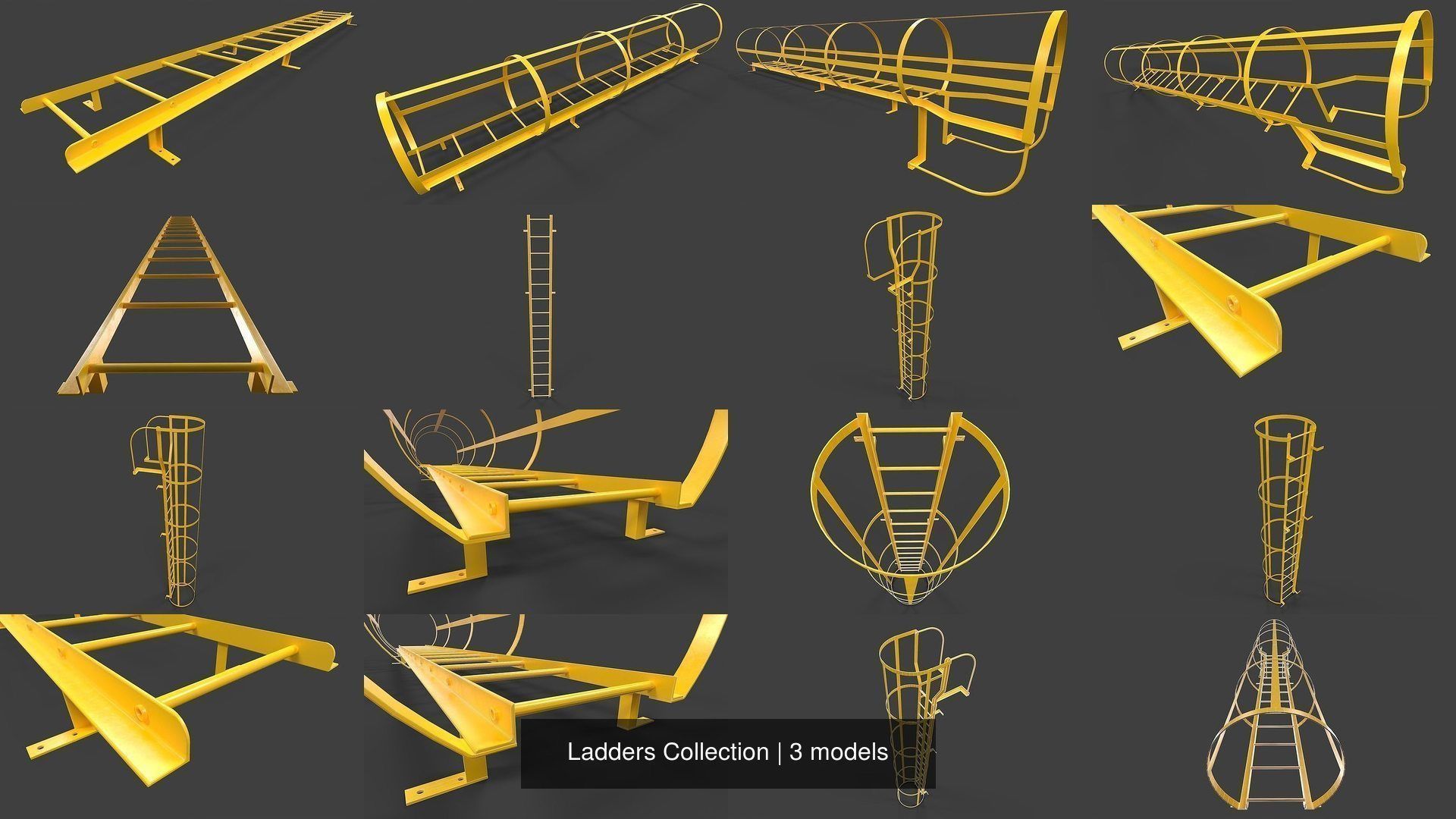 Ladders Collection - Low Poly ladder VR / AR / low-poly | CGTrader