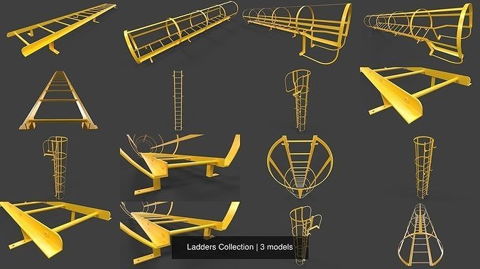 Ladders Collection - Low Poly ladder VR / AR / low-poly | CGTrader