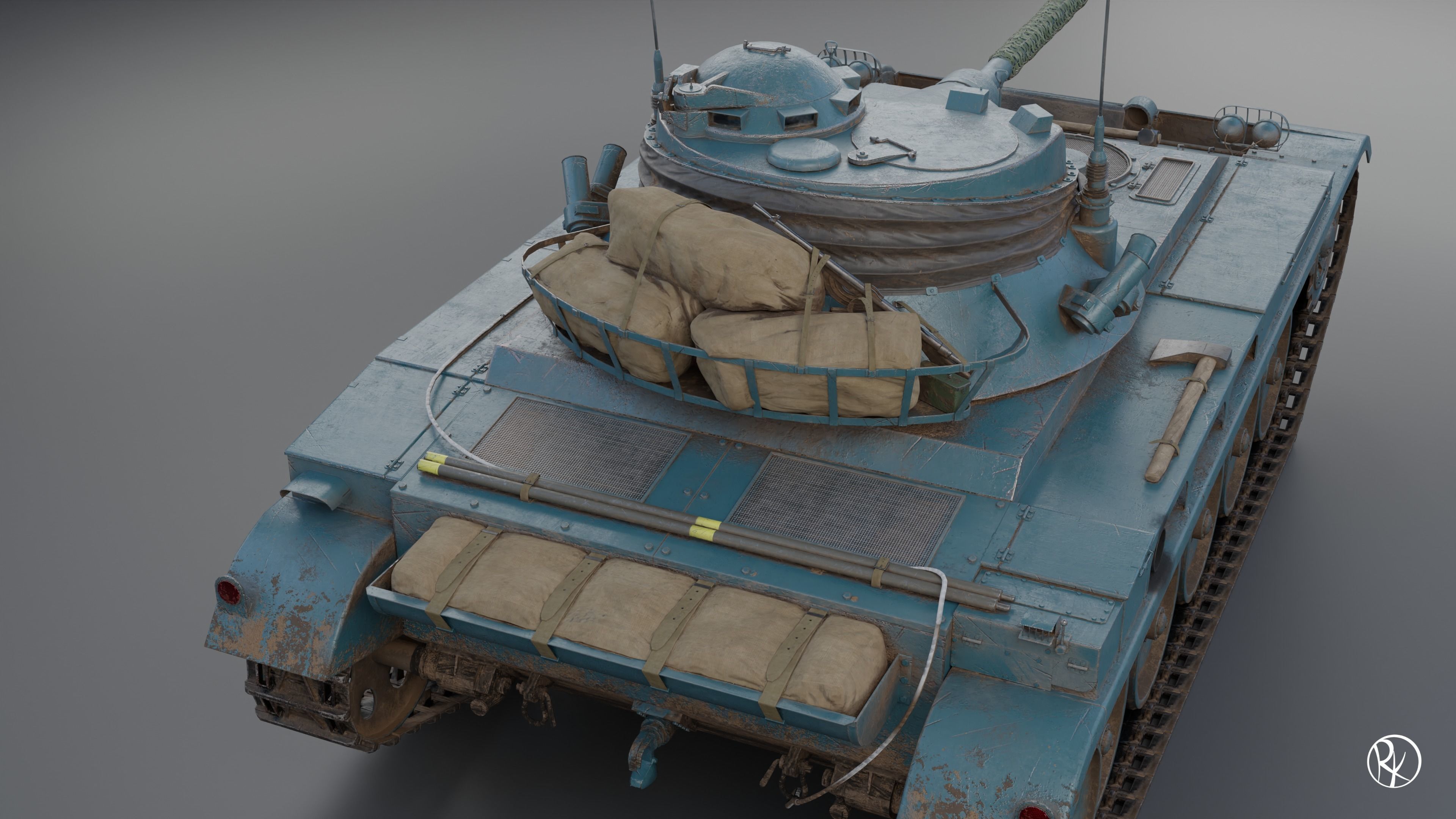 AMX-13 FL11 PBR Model 3D model | CGTrader