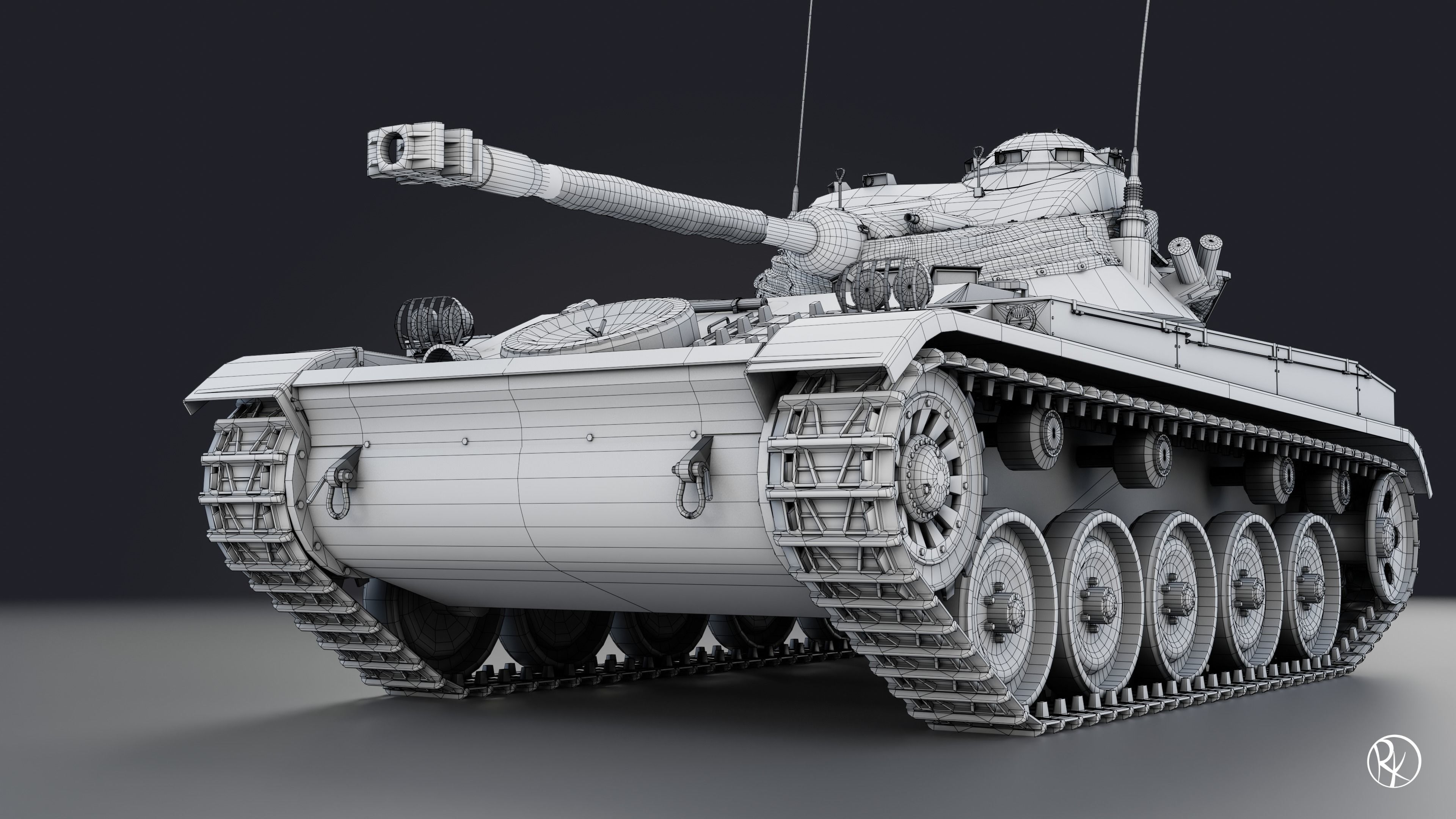 AMX-13 FL11 PBR Model 3D model | CGTrader