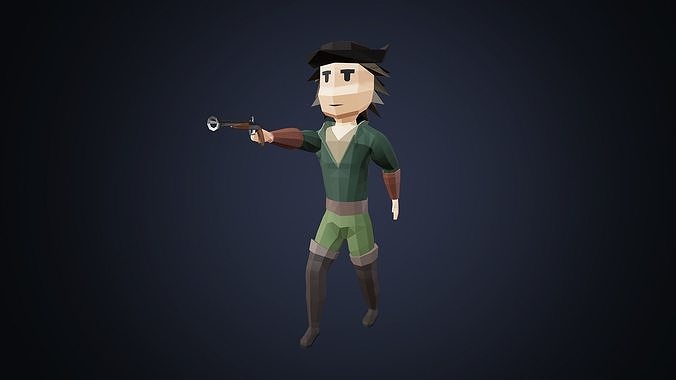 3D model Low Poly Fantasy Hunter VR / AR / low-poly | CGTrader