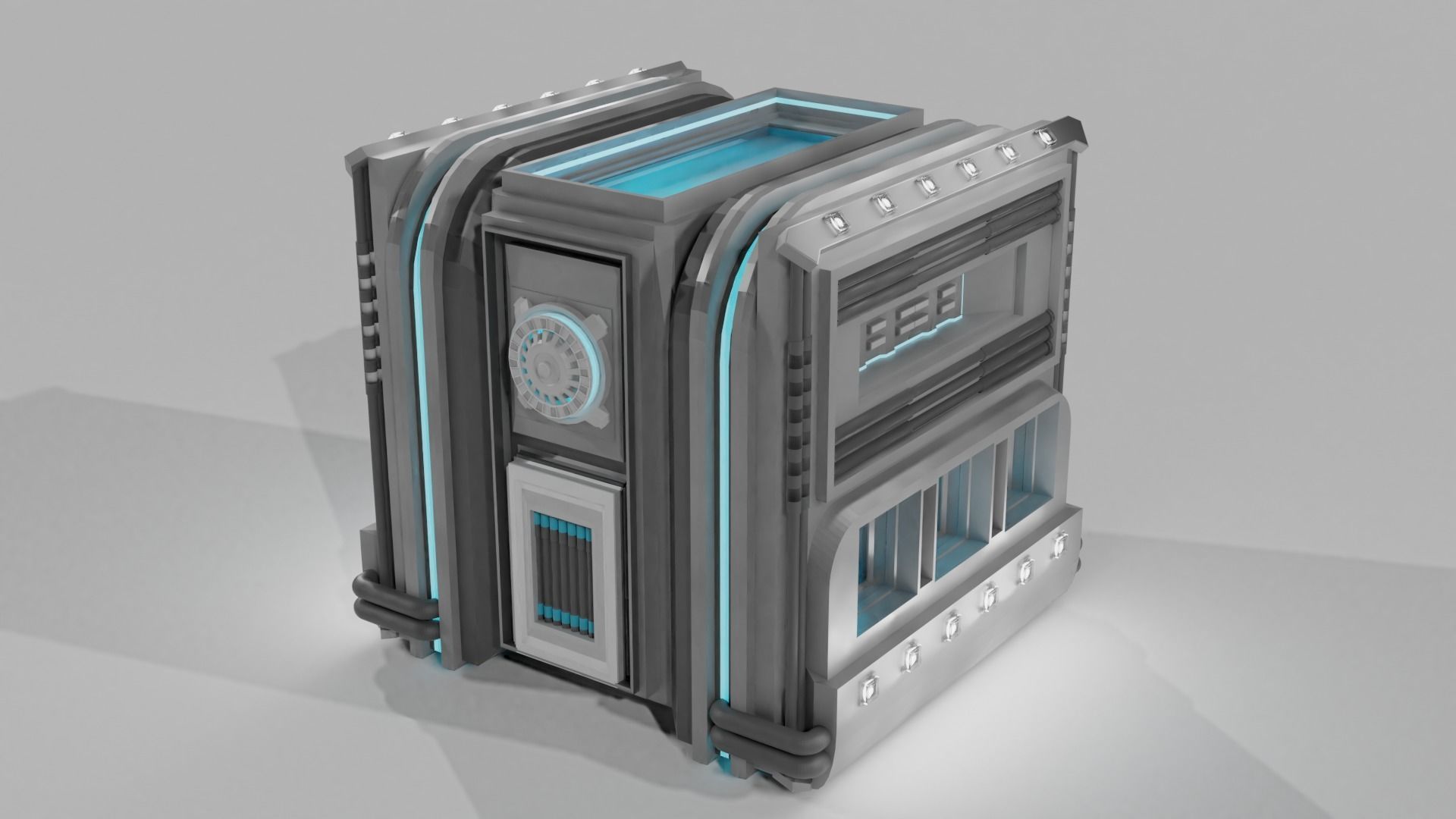 Futuristic Crate Set 3D model | CGTrader