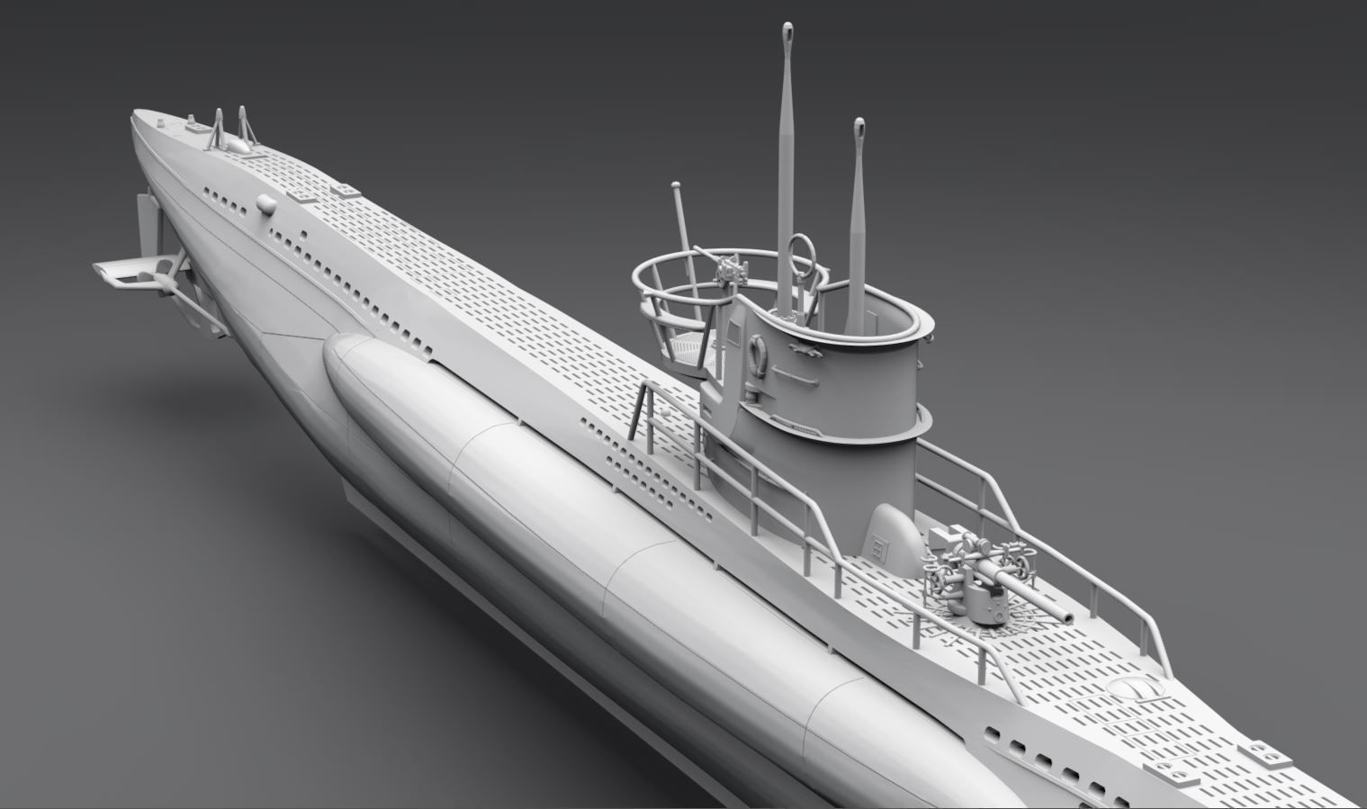 Uboat Scale model 3D model 3D printable | CGTrader