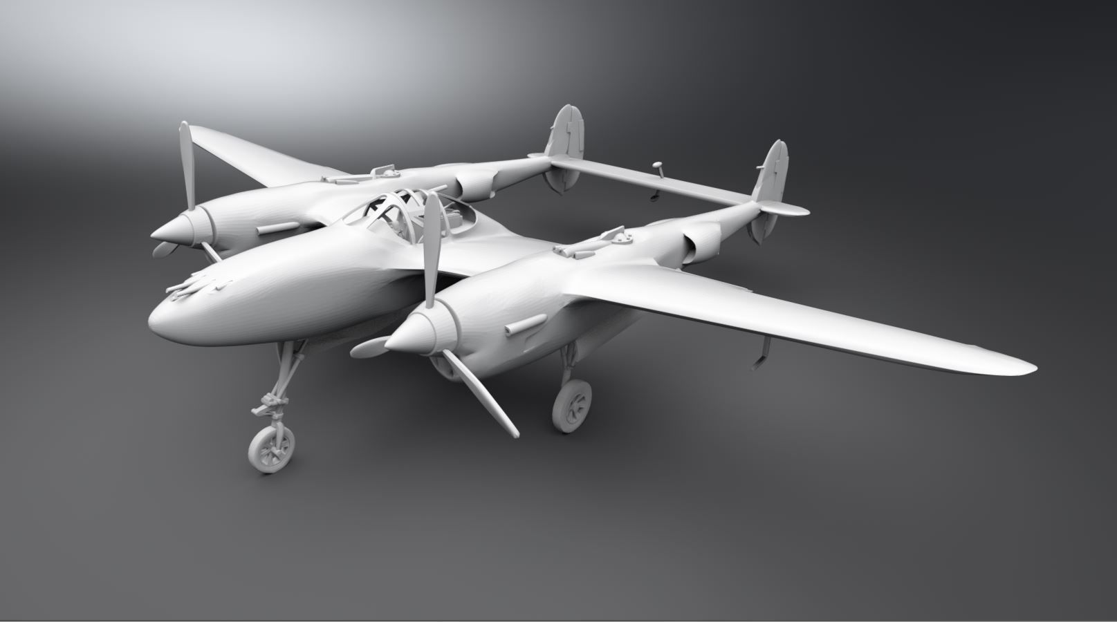P38 Lightning Scale model 3D model 3D printable | CGTrader