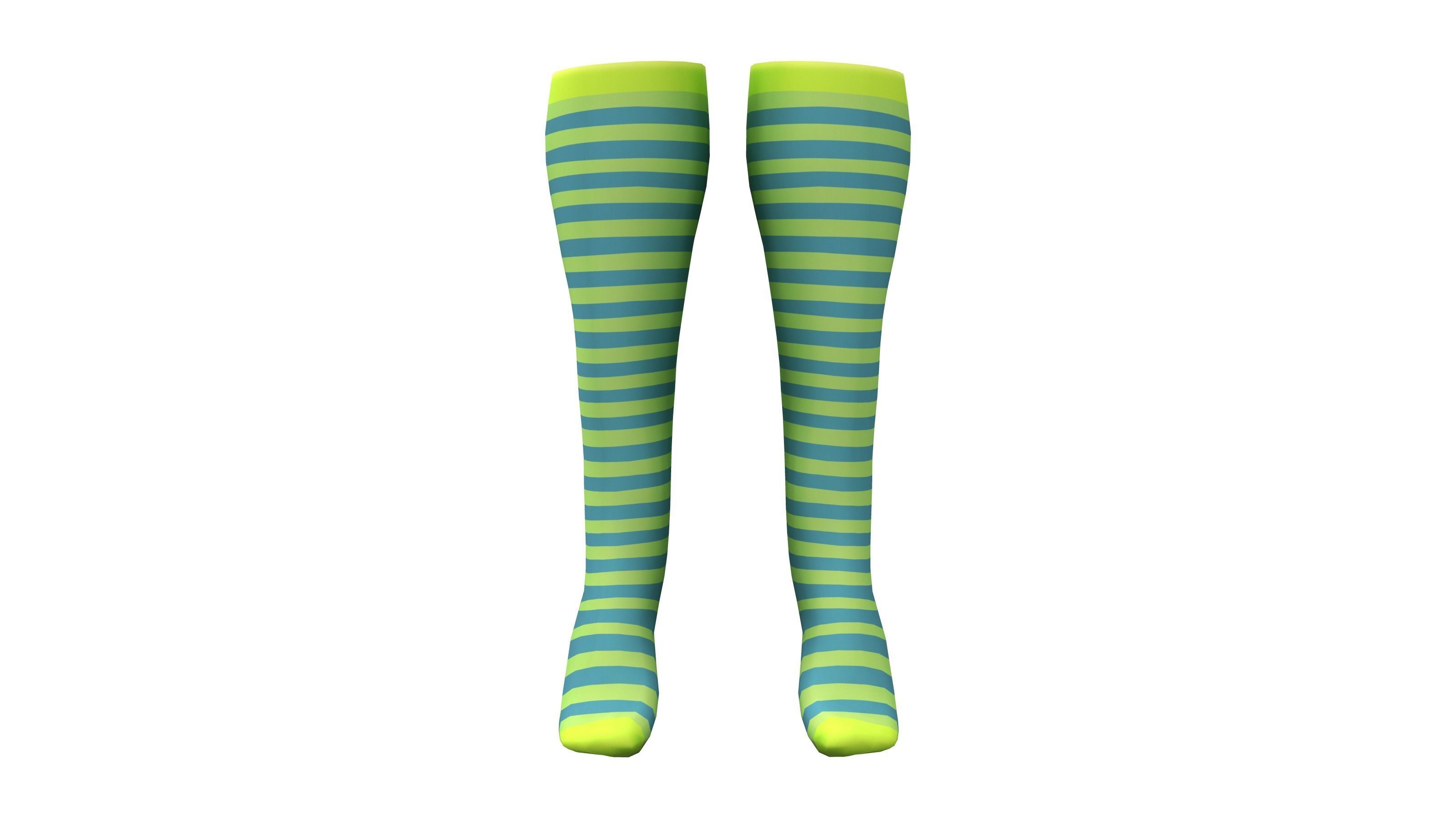 3D model Striped High Socks VR / AR / low-poly | CGTrader