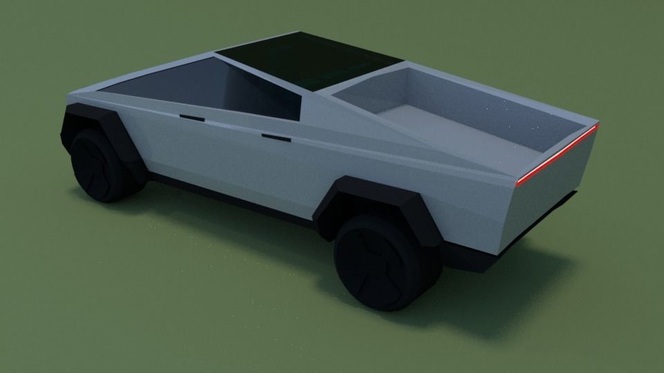 3D model Testa Cybertruck low poly VR / AR / low-poly | CGTrader