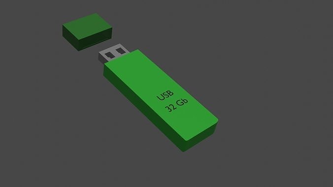 USB Low Poly 3D Model drive free VR / AR / low-poly 3D model | CGTrader