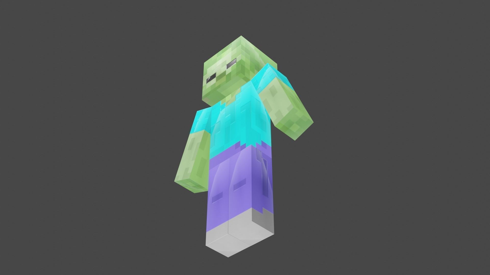 3D model MINECRAFT 3D ZOMBI - RIGGED ANIMATED VR / AR / low-poly | CGTrader
