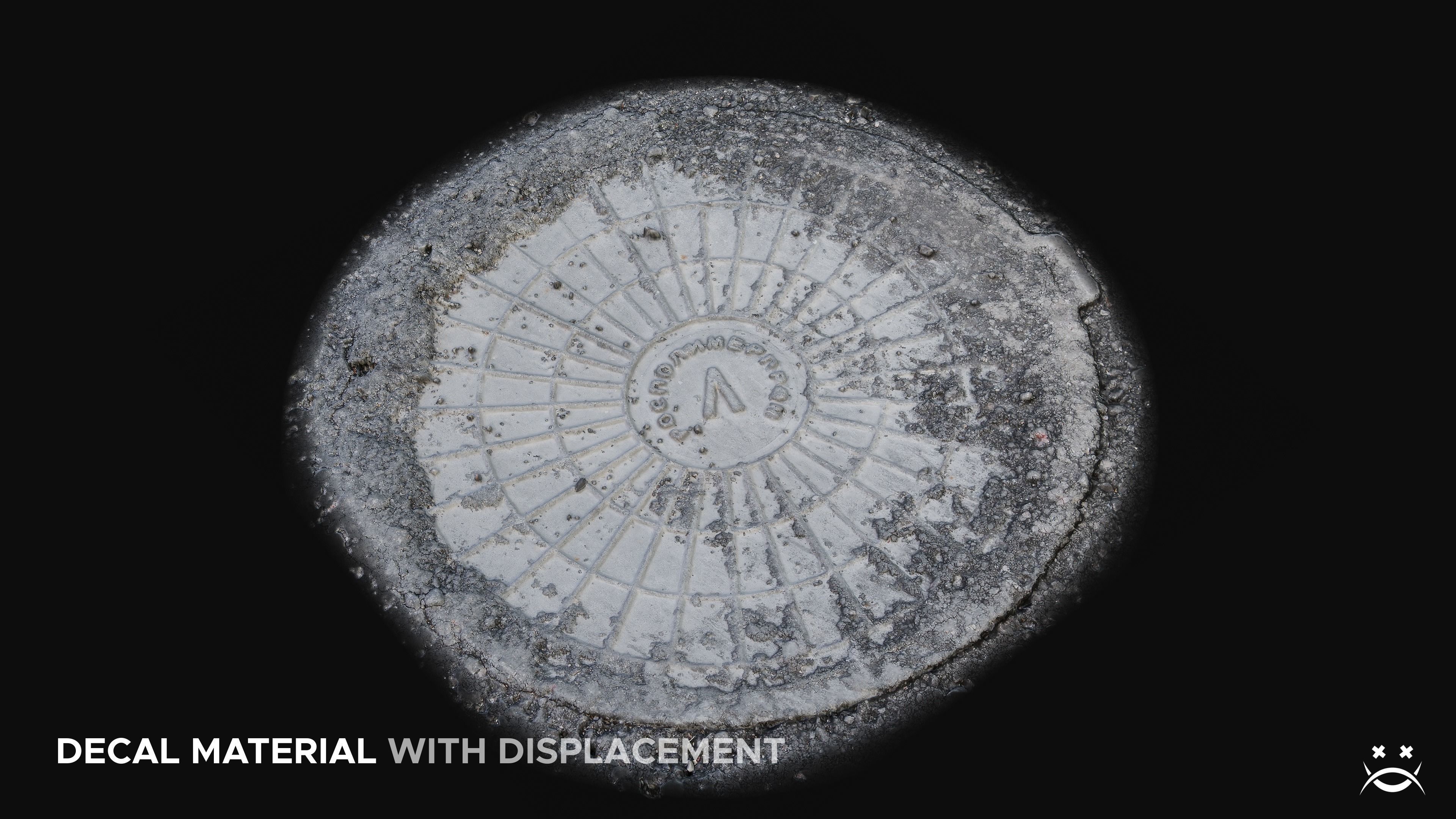 3D model Sewer Hatch Asphalt VR / AR / low-poly | CGTrader