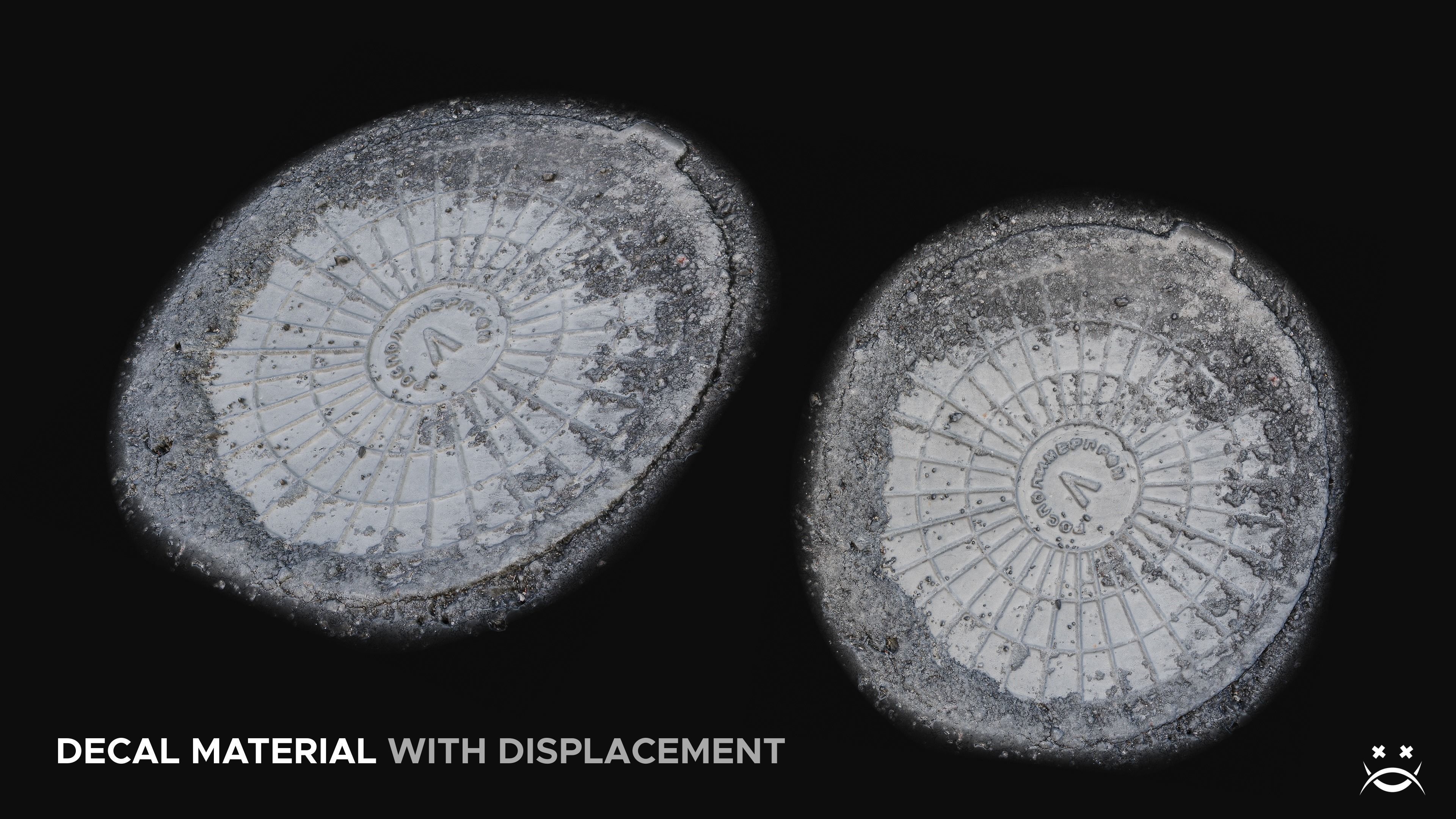 3D model Sewer Hatch Asphalt VR / AR / low-poly | CGTrader