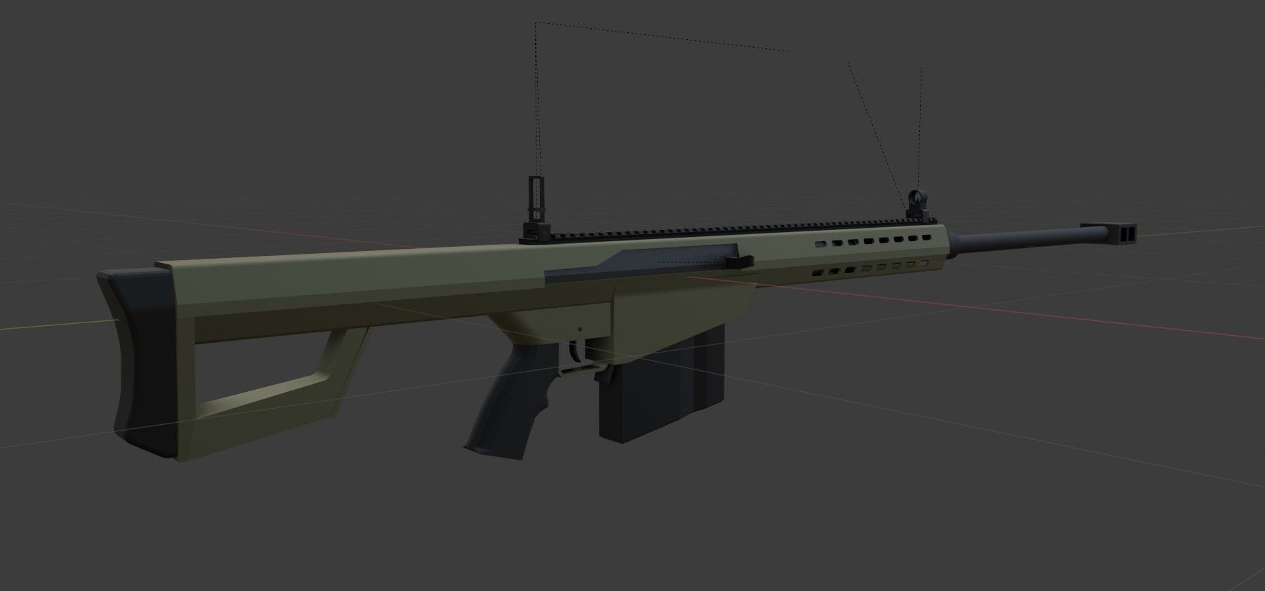 3D model Barret M82 Low Poly VR / AR / low-poly | CGTrader