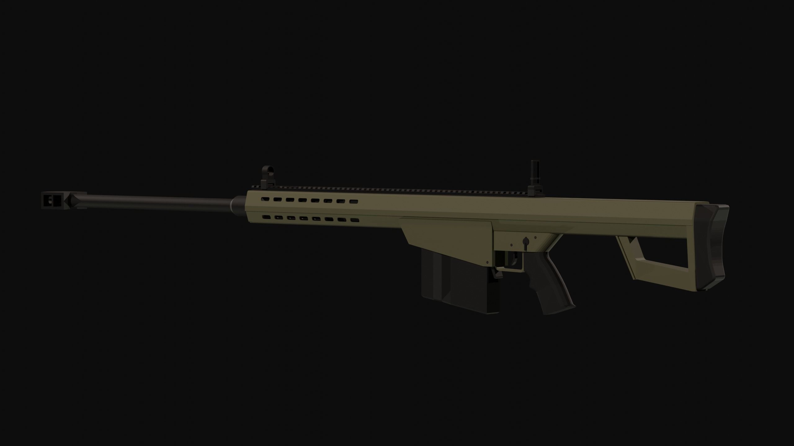3D model Barret M82 Low Poly VR / AR / low-poly | CGTrader