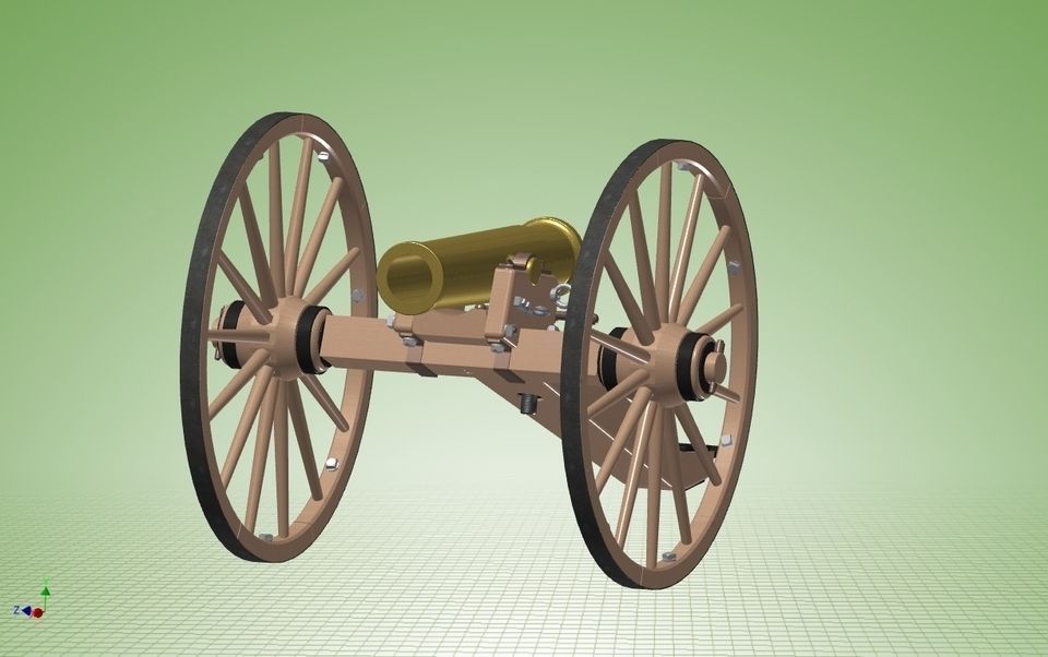 Mountain Howitzer 12 Pd Model 1835 free 3D model | CGTrader