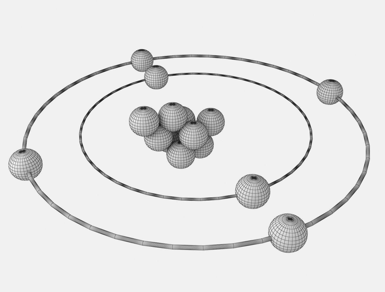 Carbon Atom Royalty Free High Poly 3D model | CGTrader