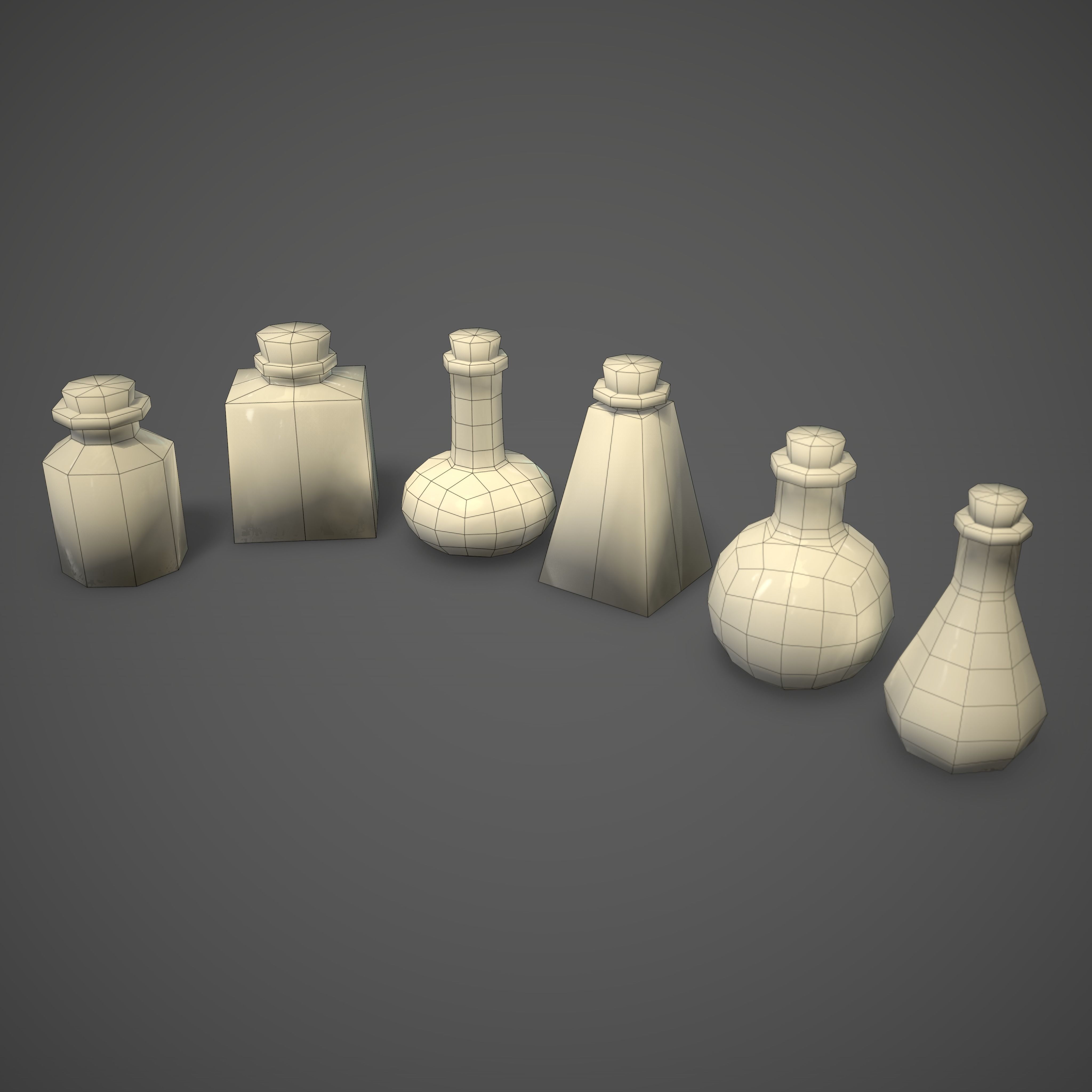 3D model Stylized low poly potions 3d models VR / AR / low-poly | CGTrader