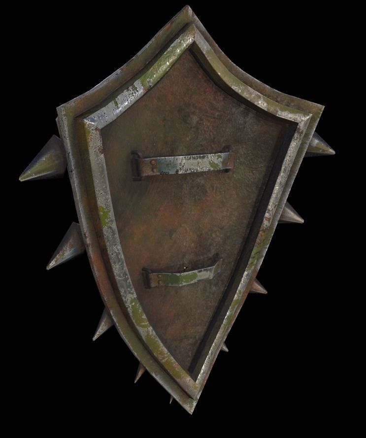 3D model Shield with eye low poly 6 texture options and high poly VR ...