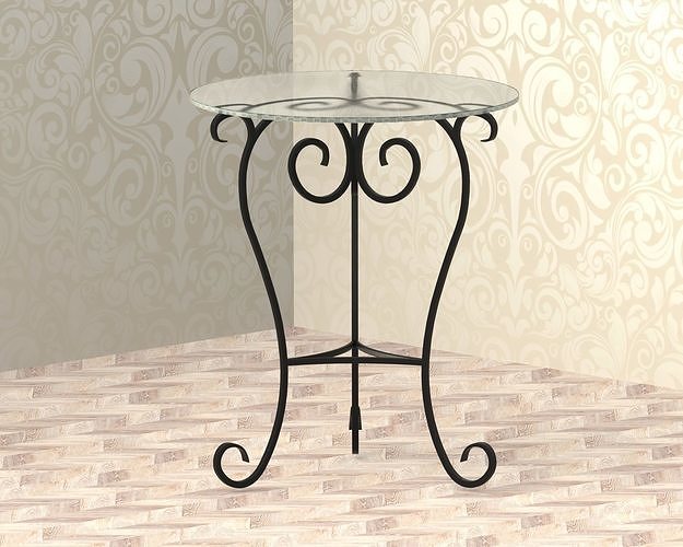 The handmade wrought iron table 3D model | CGTrader