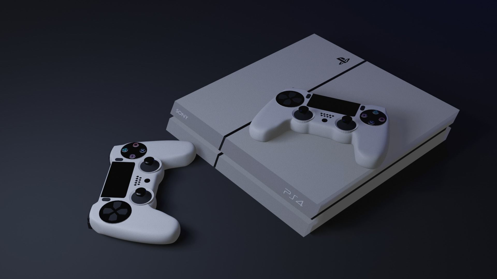 Playstation 4 Low Poly console free VR / AR / low-poly 3D model | CGTrader