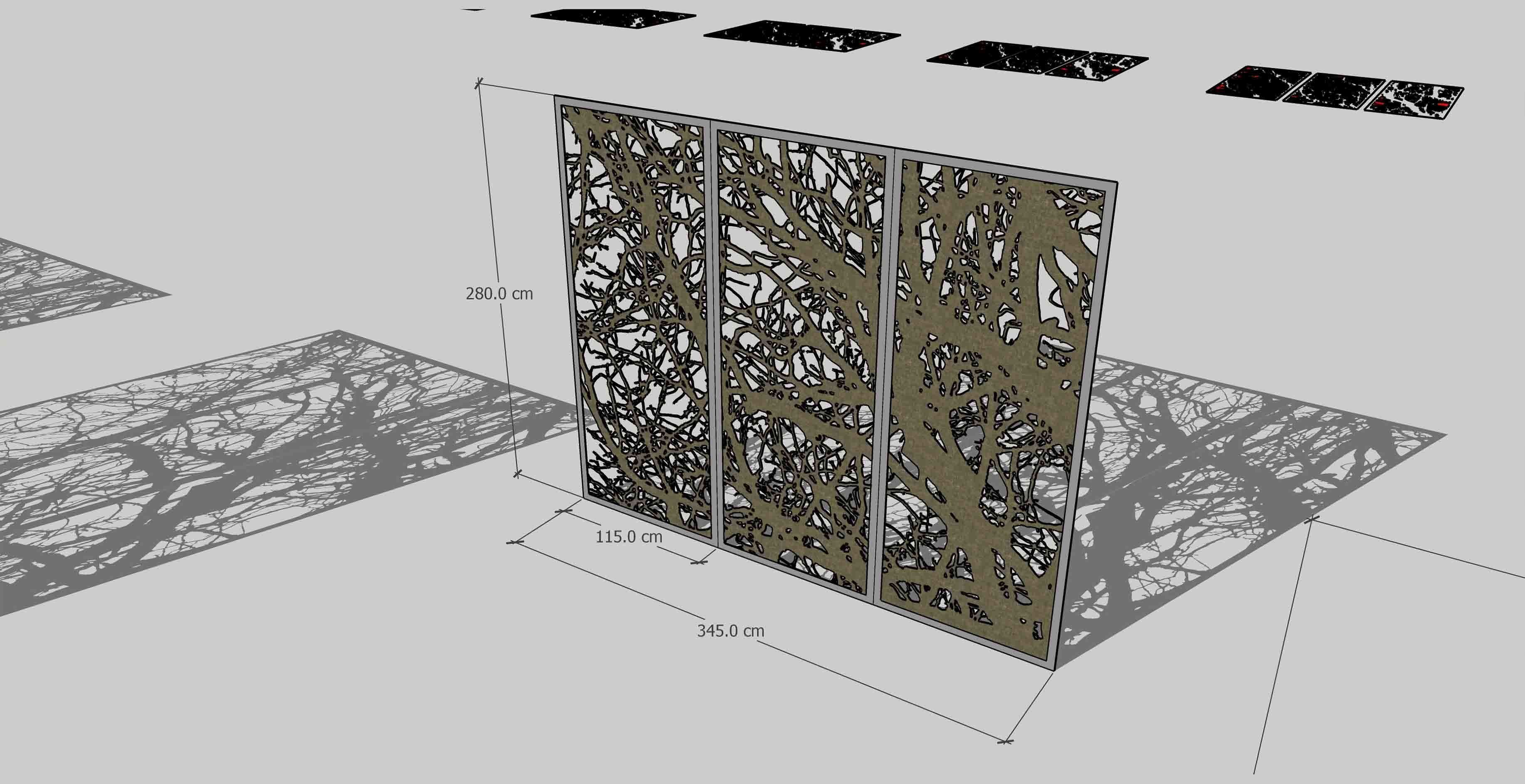 Portable Partition Tree H 280 cm 3D model 3D printable | CGTrader
