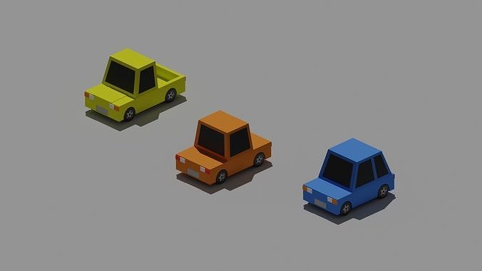 Low-Poly Cartoon Car Pack free 3D model | CGTrader