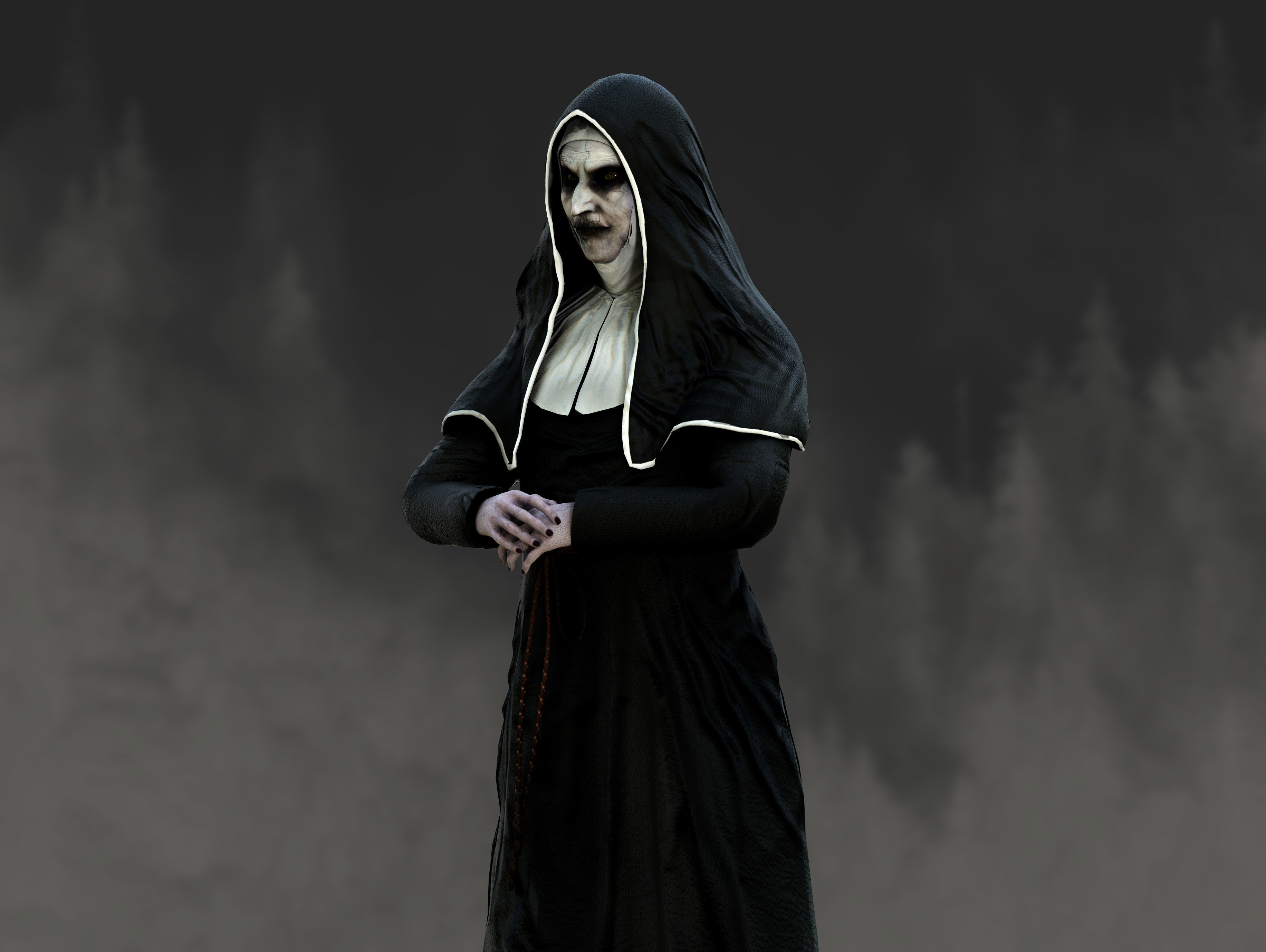3D model Valak nun VR / AR / low-poly rigged animated | CGTrader