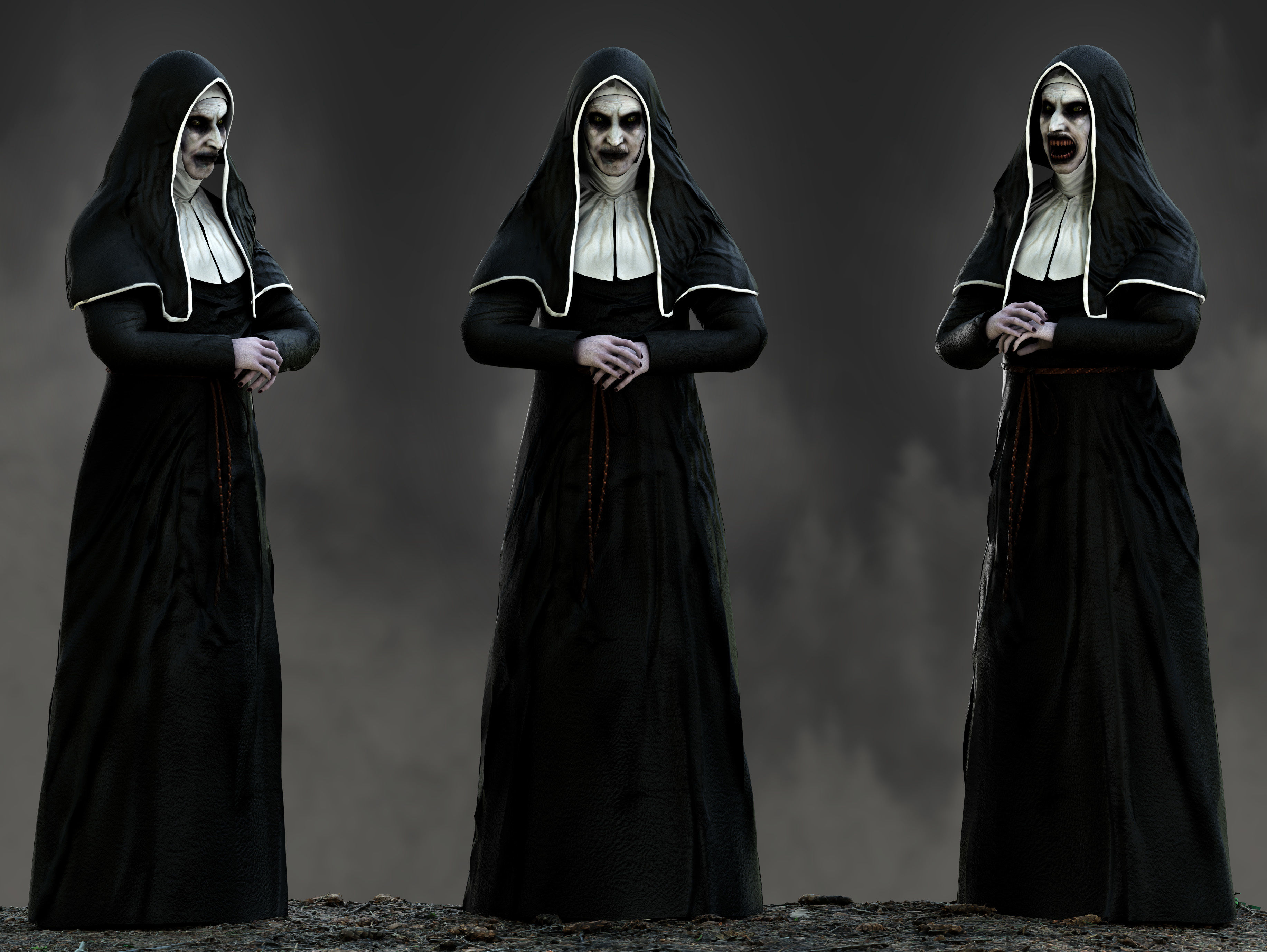 3D model Valak nun VR / AR / low-poly rigged animated | CGTrader