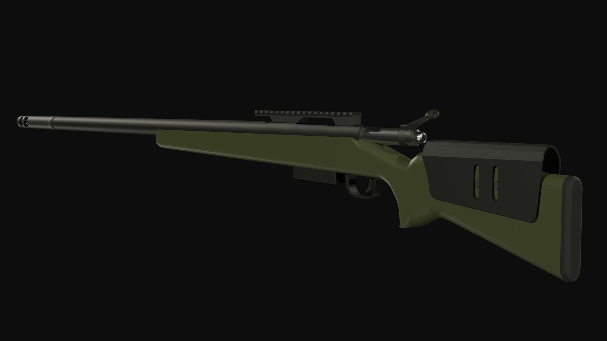 3D model M40 Sniper Rifle Low Poly VR / AR / low-poly | CGTrader