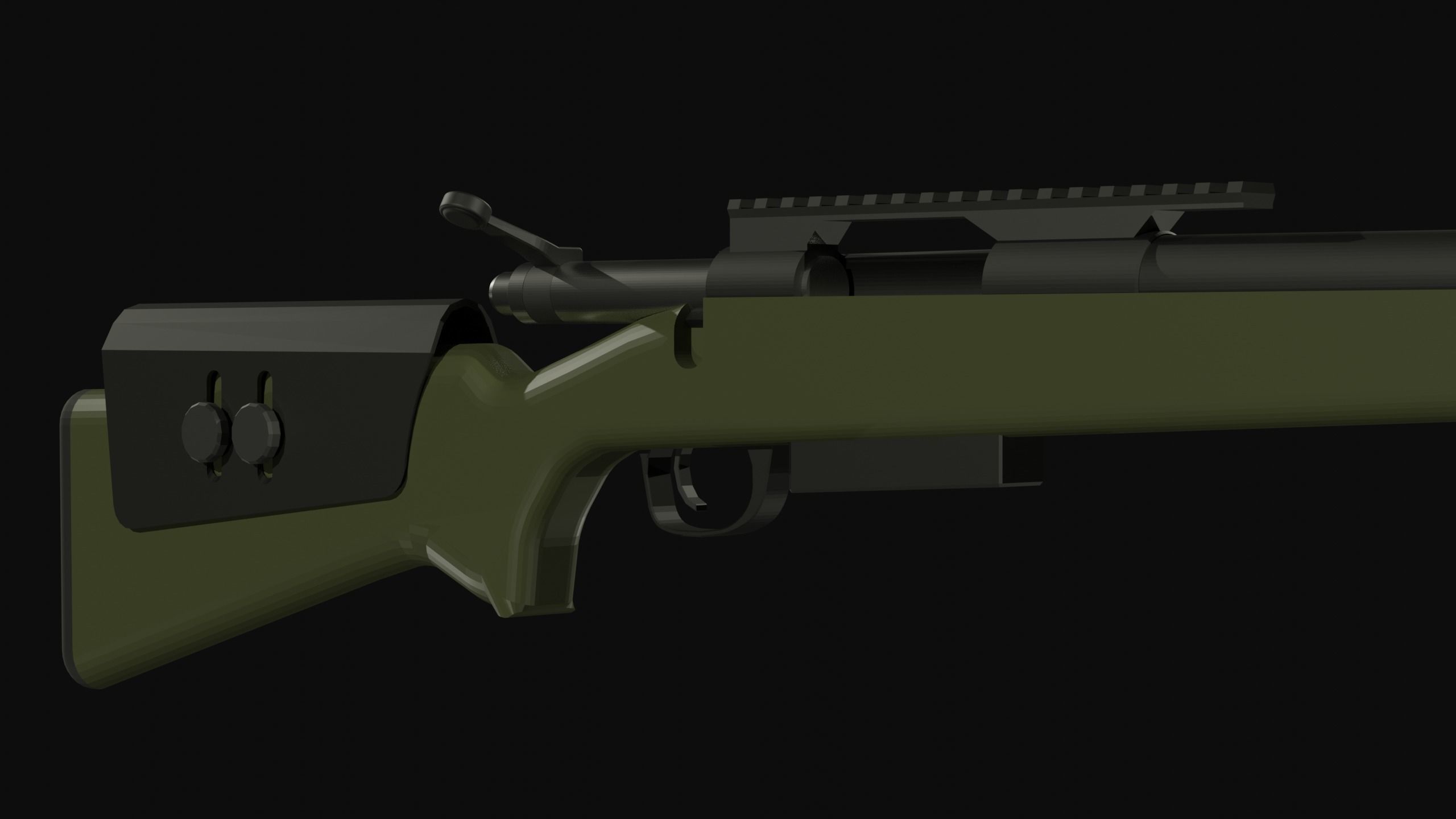 3D model M40 Sniper Rifle Low Poly VR / AR / low-poly | CGTrader