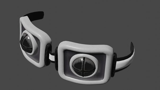 3D model Stylized Glasses PBR low-poly game ready VR / AR / low-poly ...