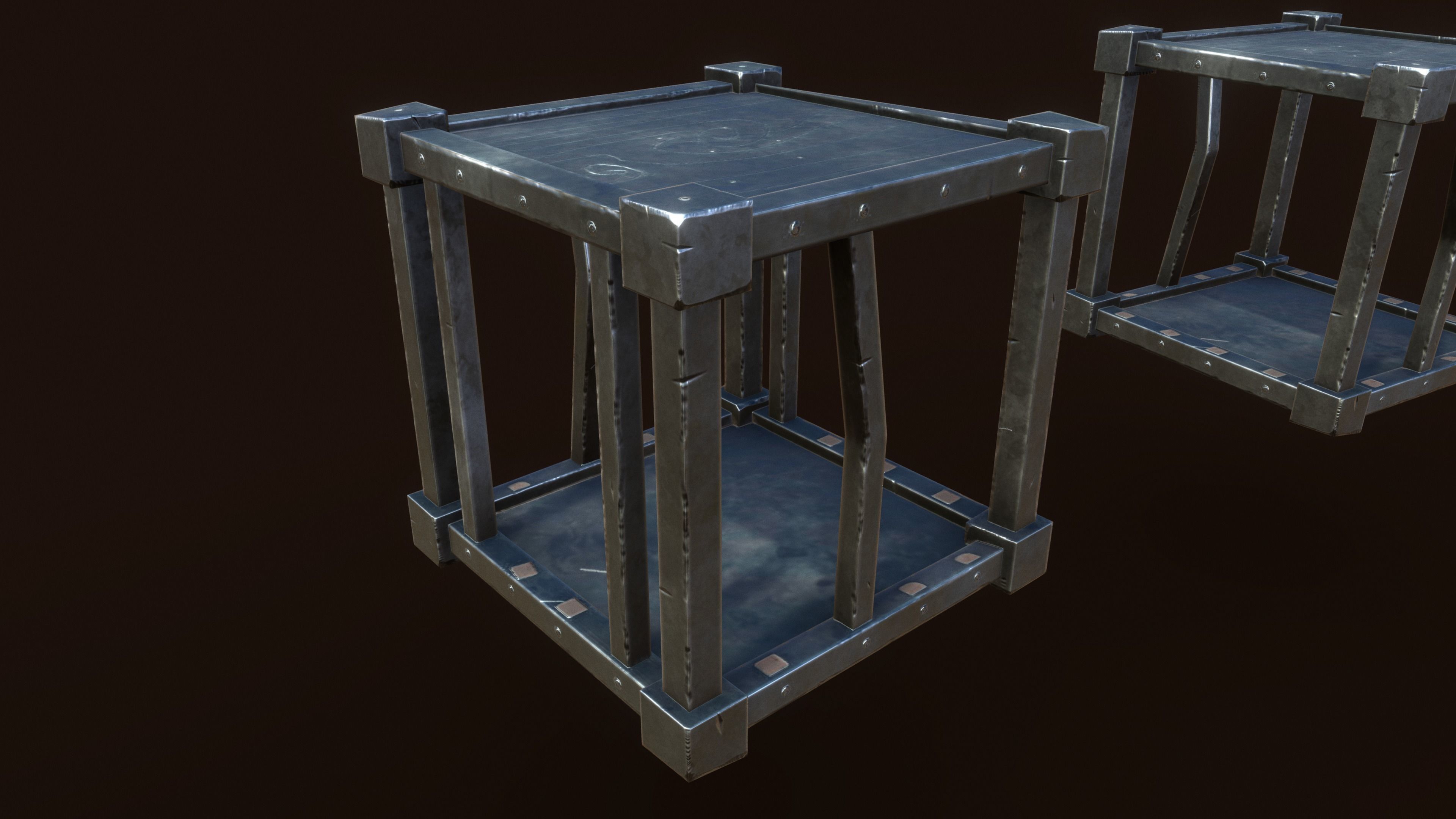 3D model Stylized PBR Cage Metal VR / AR / low-poly | CGTrader