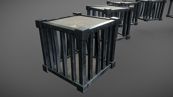 3D model Stylized PBR Cage Wood Metal VR / AR / low-poly | CGTrader