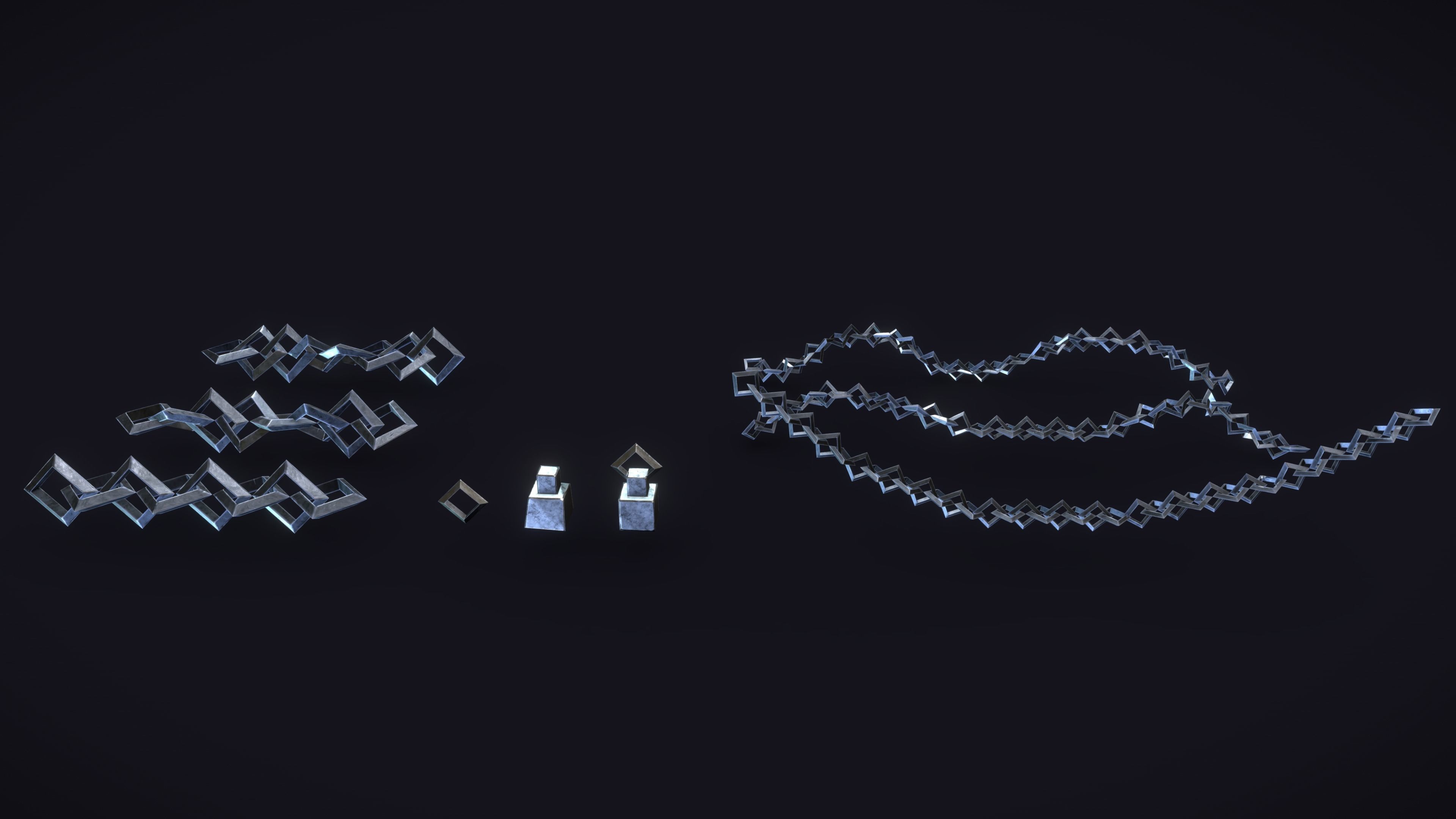 3D model Stylized PBR Chains Pack VR / AR / low-poly | CGTrader