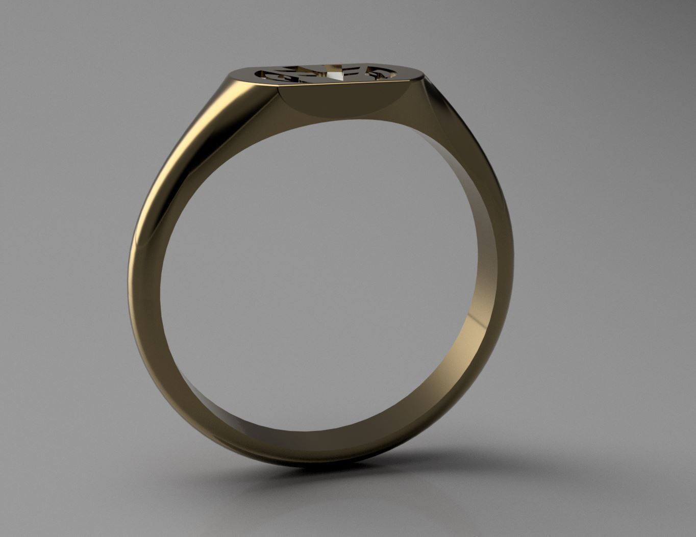 White Power Ranger Signet Ring 3D model 3D printable | CGTrader