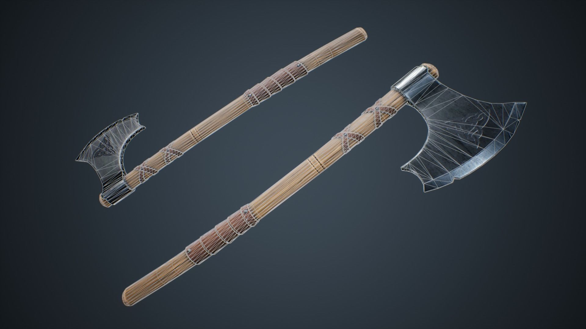3D model Viking Weapons - Medium Axe III VR / AR / low-poly | CGTrader
