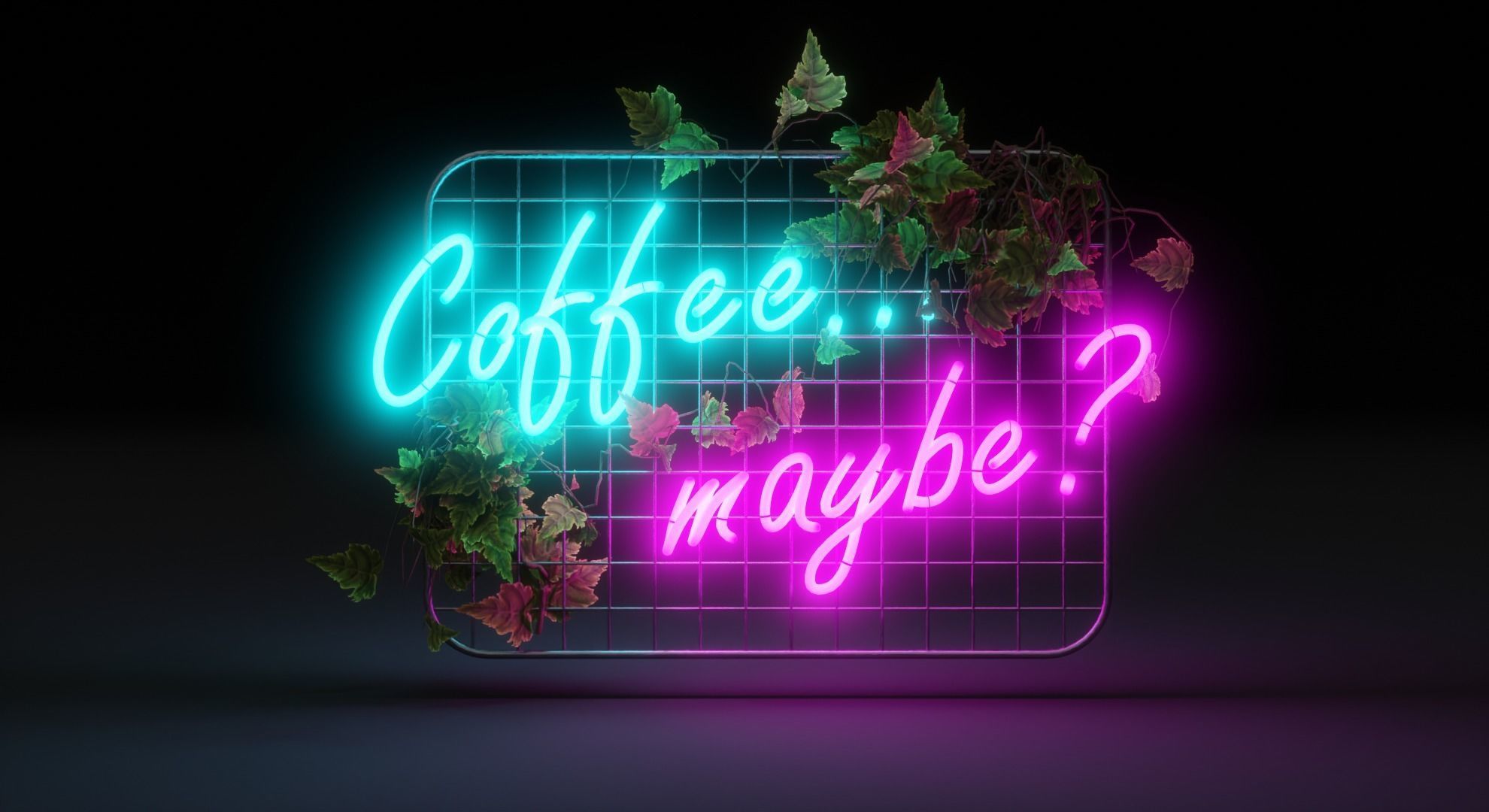 3D model Neon sign coffee maybe VR / AR / low-poly | CGTrader