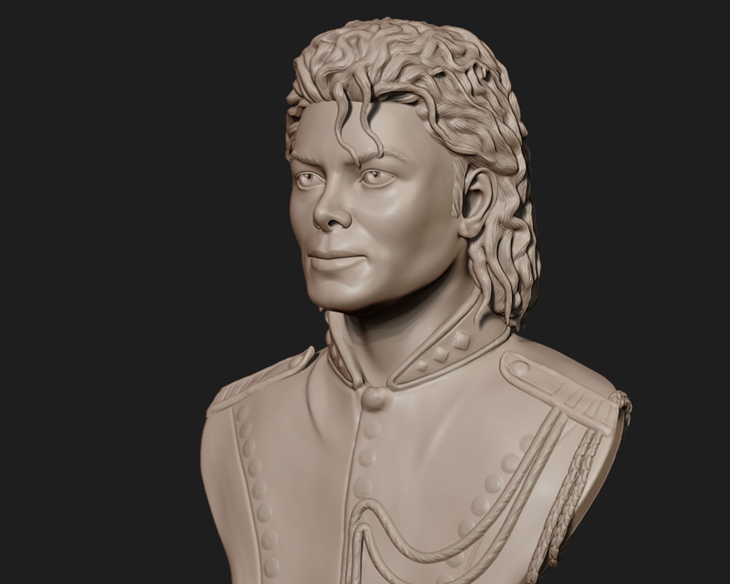 Michael Jackson Portrait Sculpture Model 2 3D model 3D printable | CGTrader