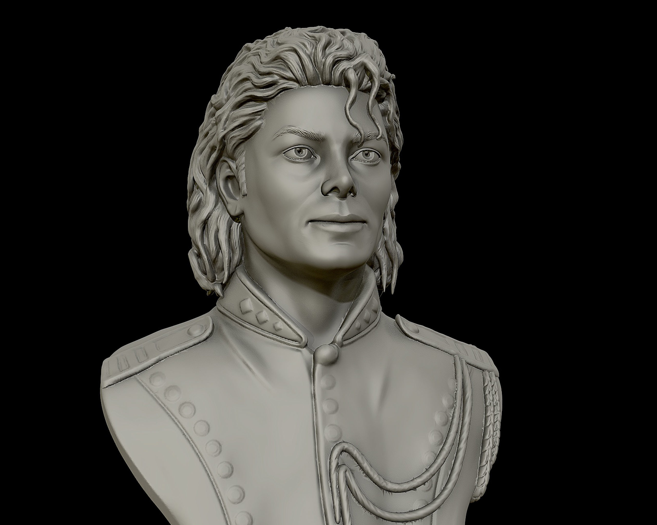 Michael Jackson Portrait Sculpture Model 2 3D model 3D printable | CGTrader