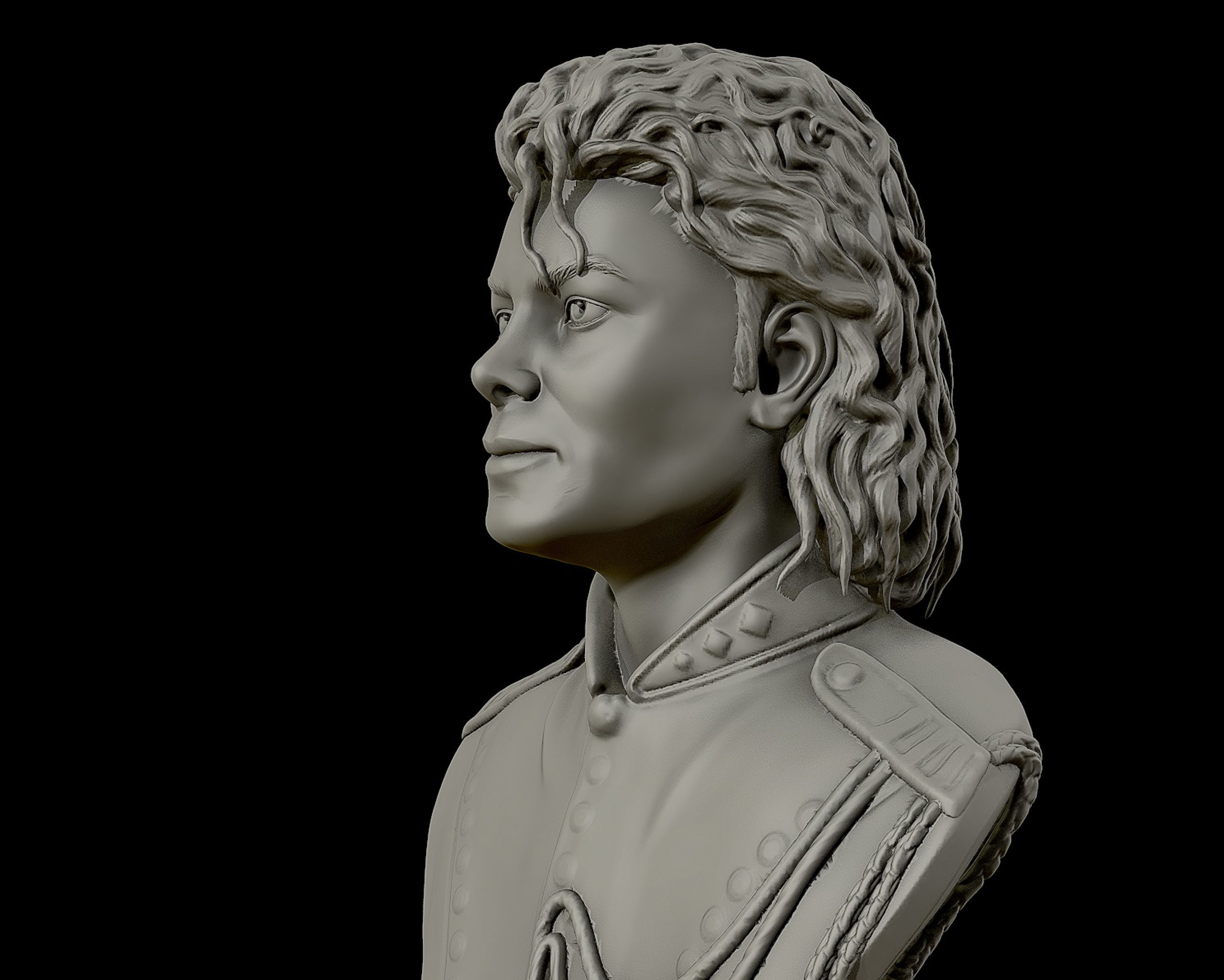 Michael Jackson Portrait Sculpture Model 2 3D model 3D printable | CGTrader