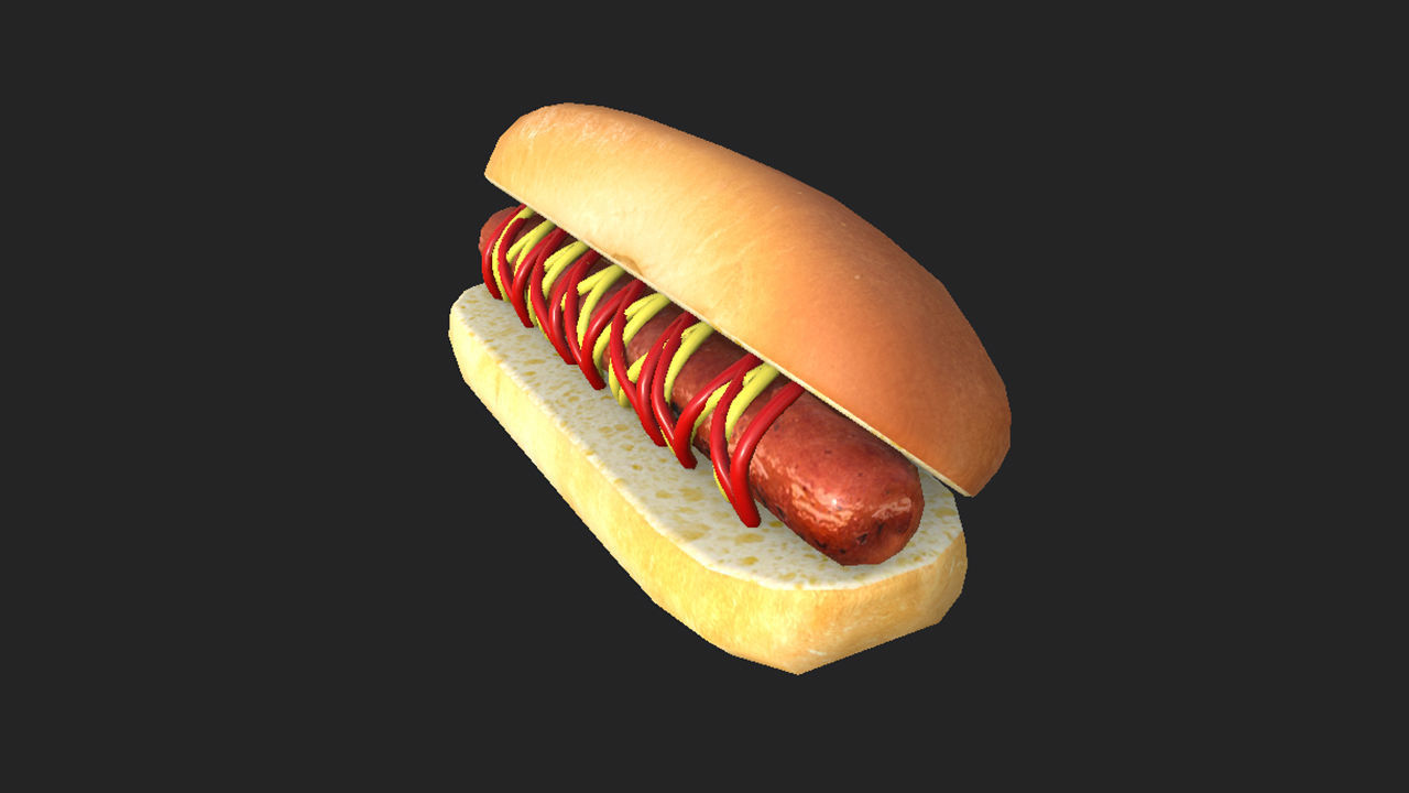 3D model Hot dog 3D model Low Poly Game Asset VR / AR / low-poly | CGTrader