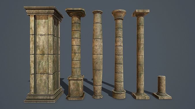 3D model Medieval column VR / AR / low-poly | CGTrader