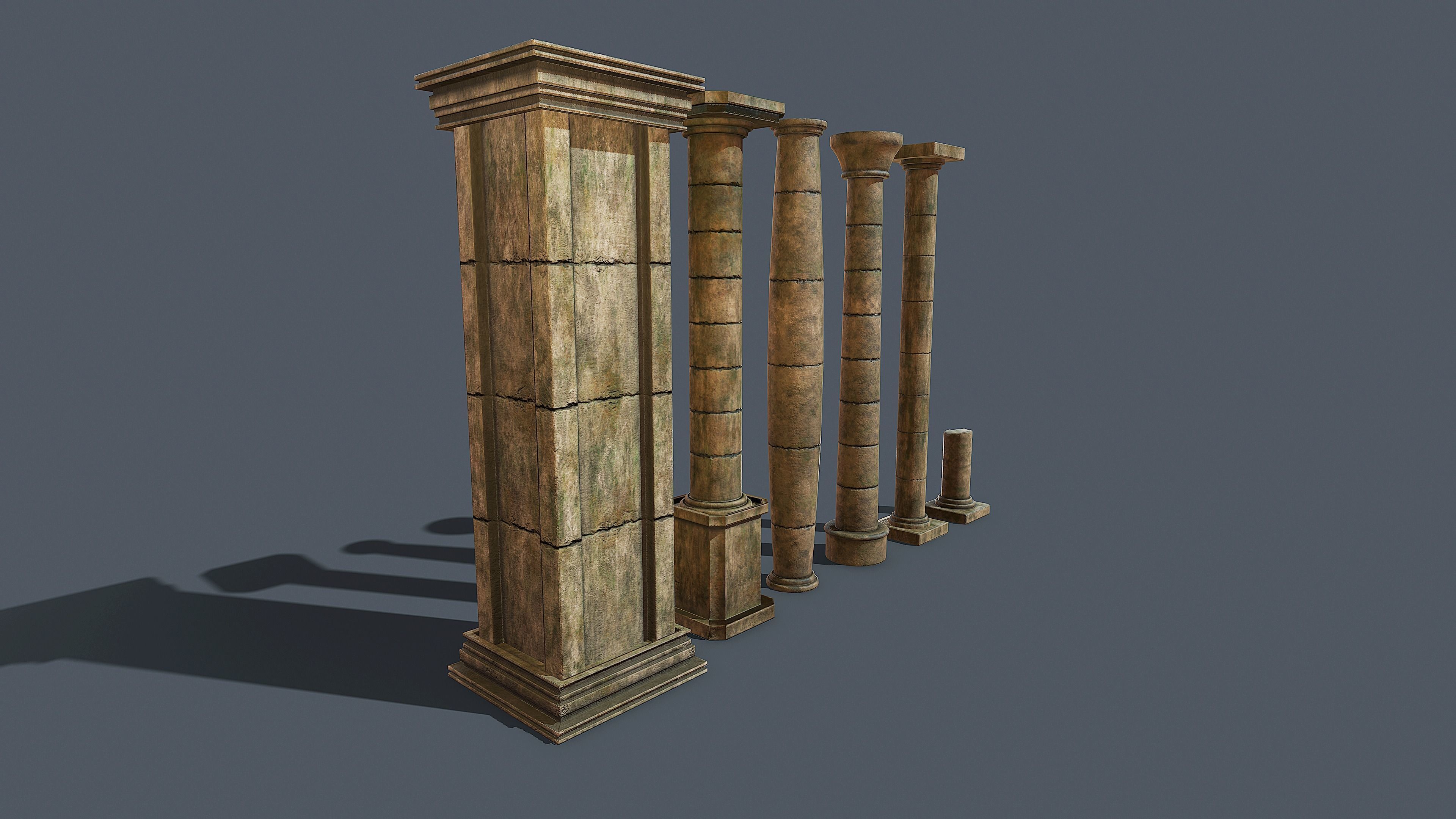 3D model Medieval column VR / AR / low-poly | CGTrader