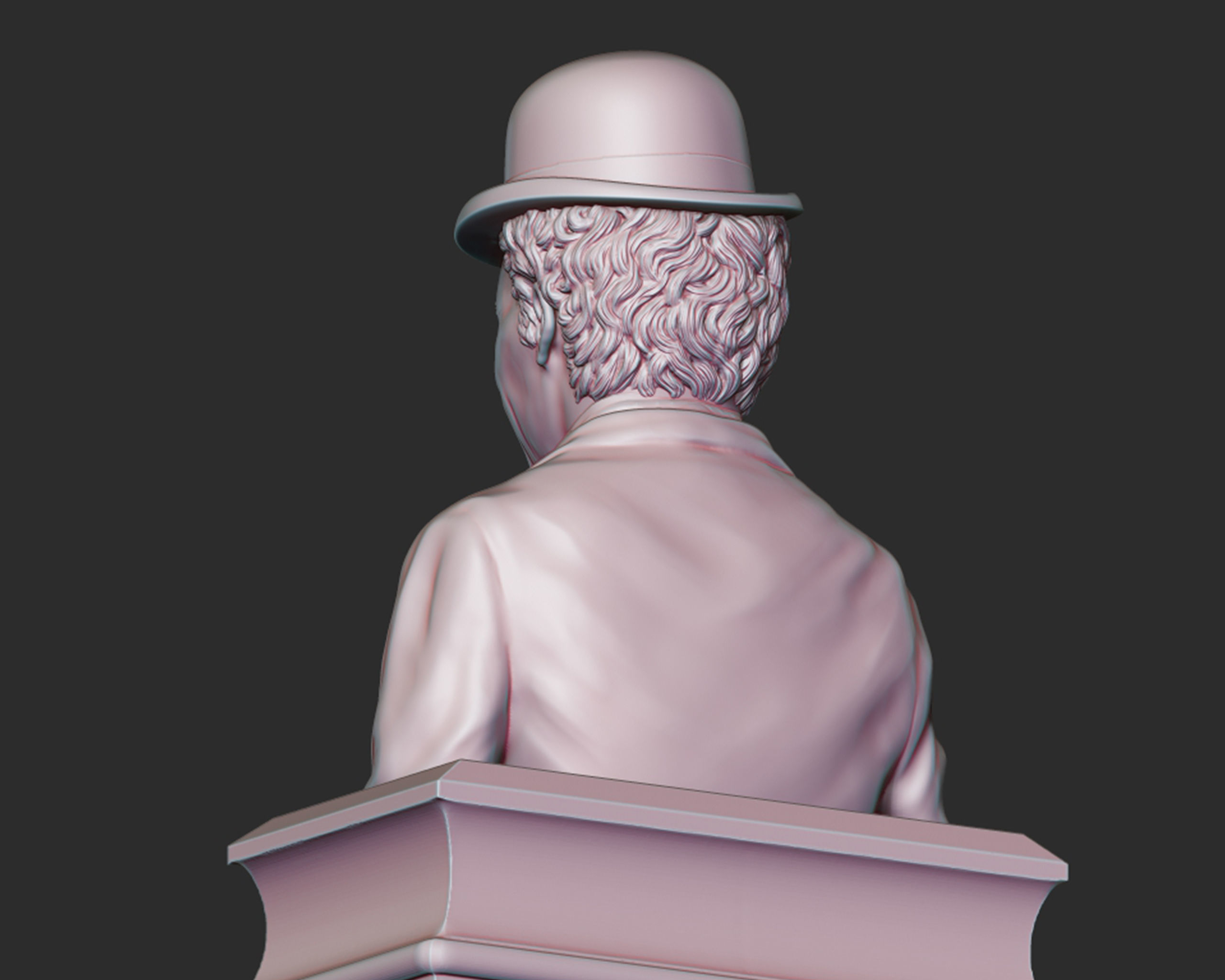 Charlie Chaplin portrait Sculpture 3D model 3D printable | CGTrader
