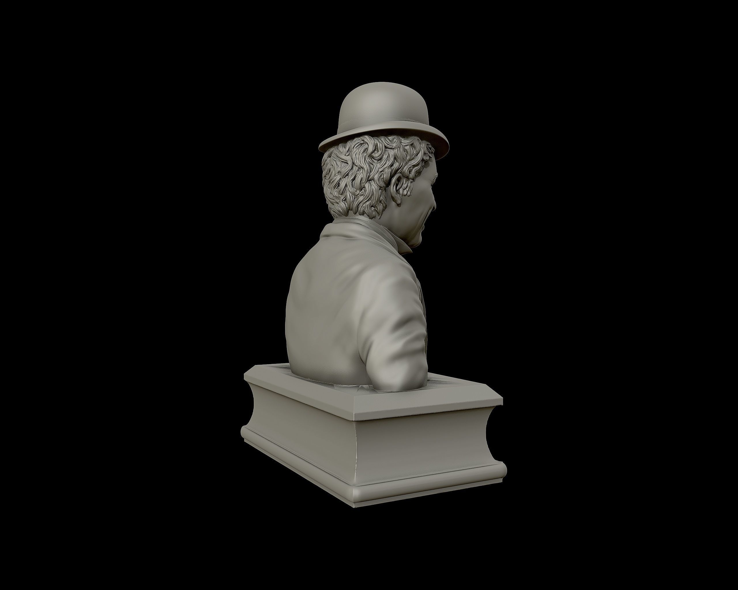 Charlie Chaplin portrait Sculpture 3D model 3D printable | CGTrader