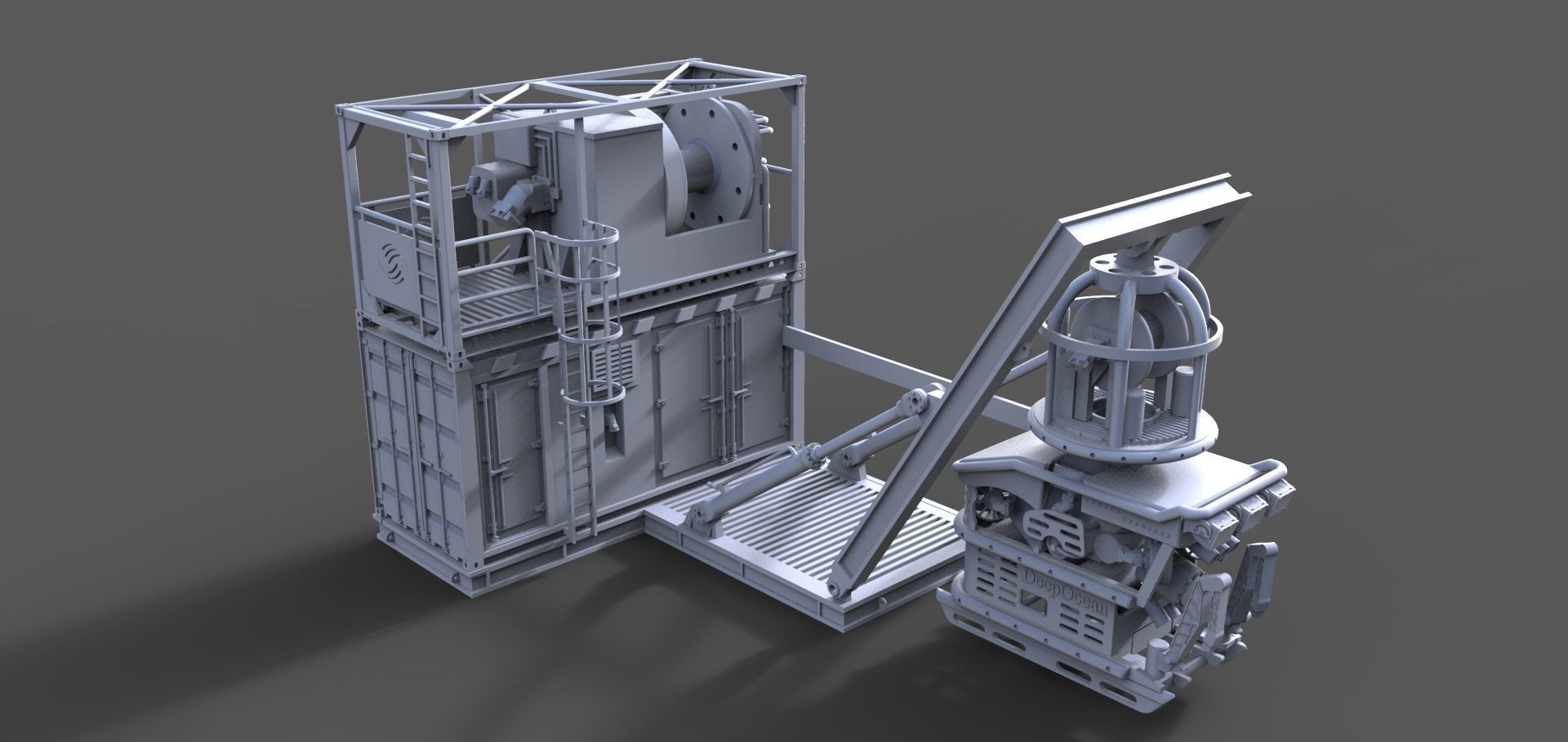 ROV UNIT Container LARS 3D model 3D printable | CGTrader