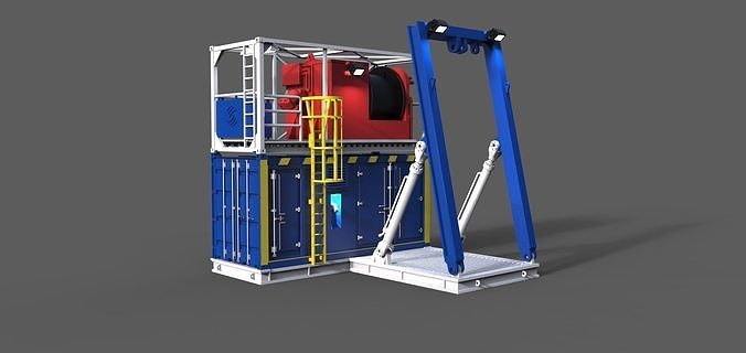 ROV UNIT Container LARS 3D model 3D printable | CGTrader