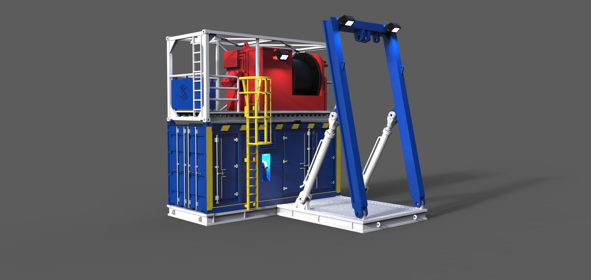 ROV UNIT Container LARS 3D model 3D printable | CGTrader