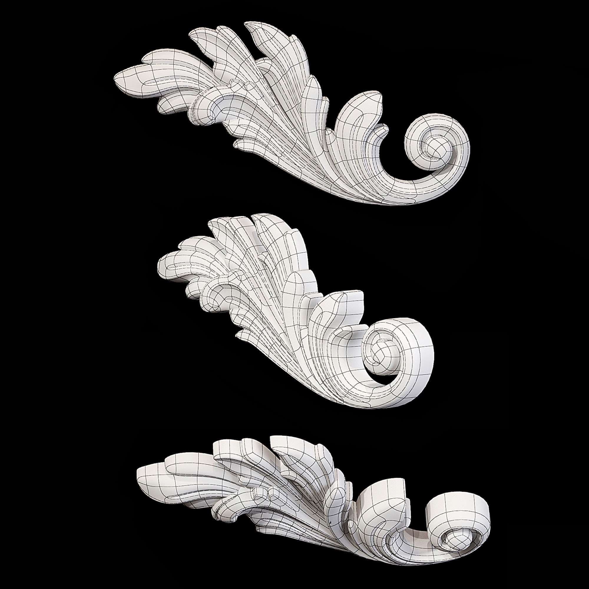Classic carved 096 3D model | CGTrader